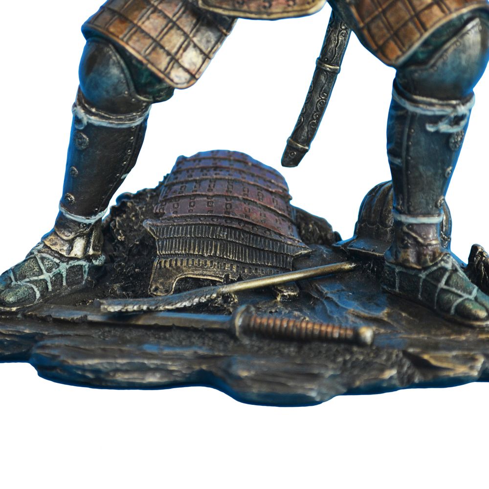 Samurai Decorativo com Espada em Resina 21 Cm - Rei da Cutelaria