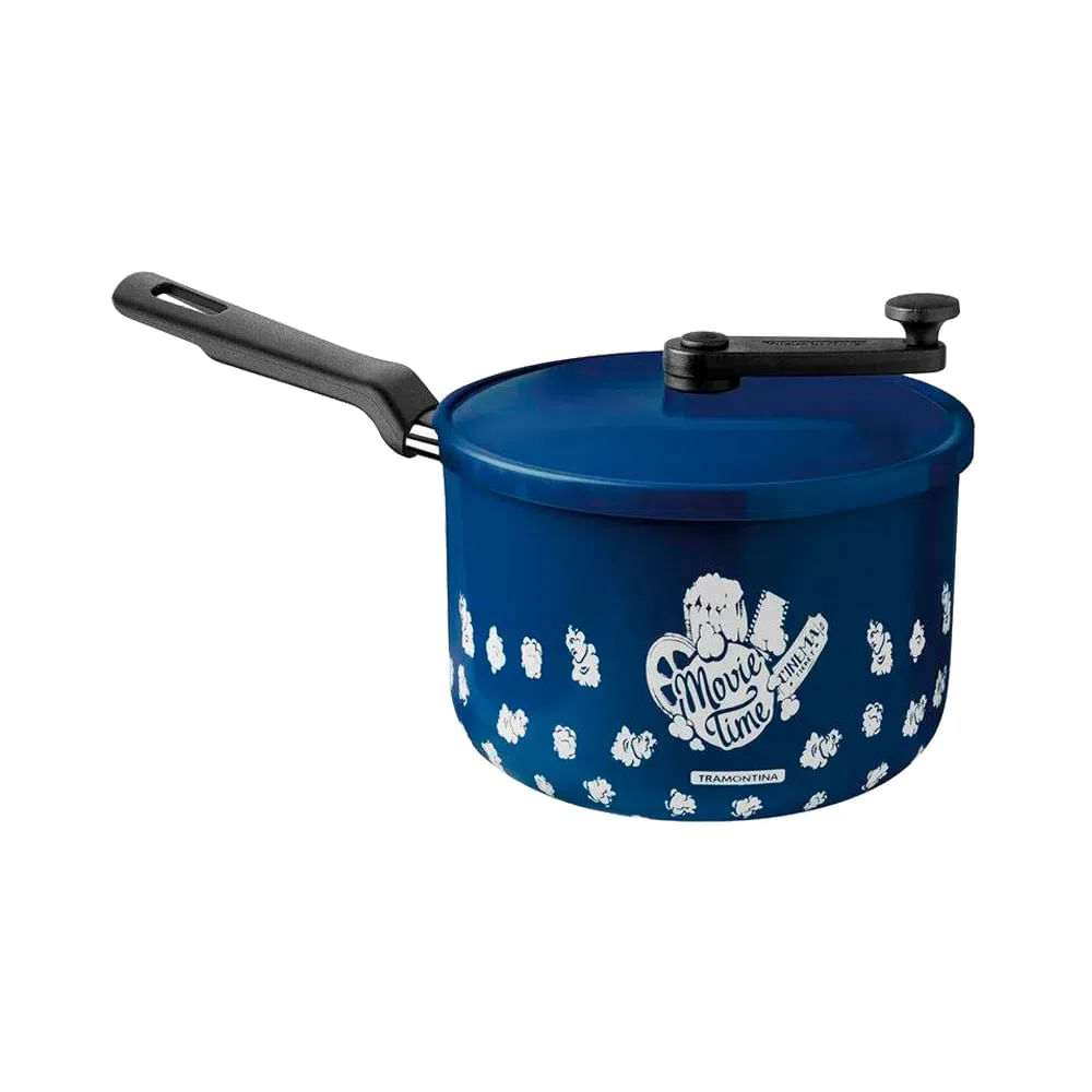 Pipoqueira Loreto Azul com Revestimento Antiaderente 3,5 L - Rei da ...