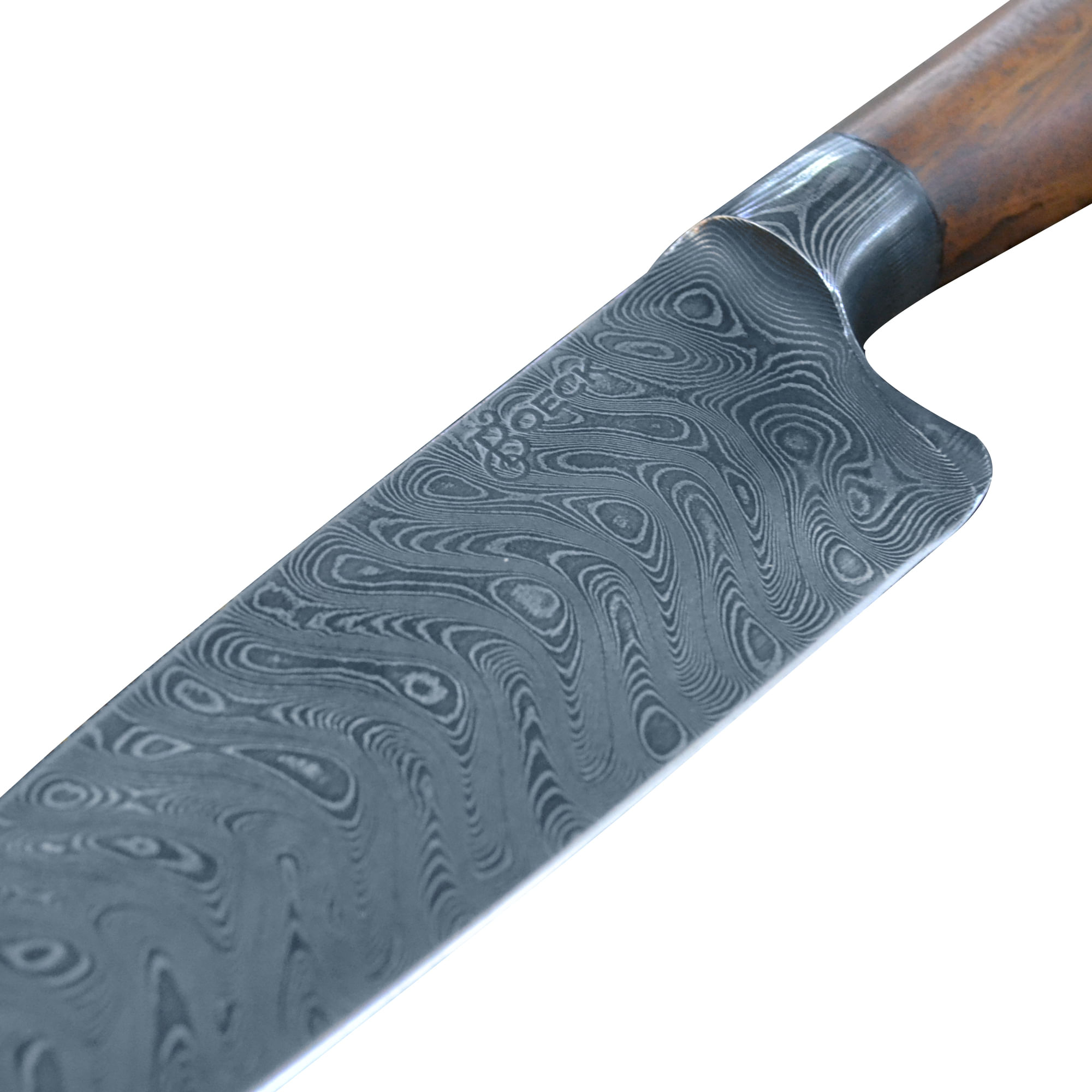 Faca Damasco com Cabo Madeira 6" - Rei da Cutelaria