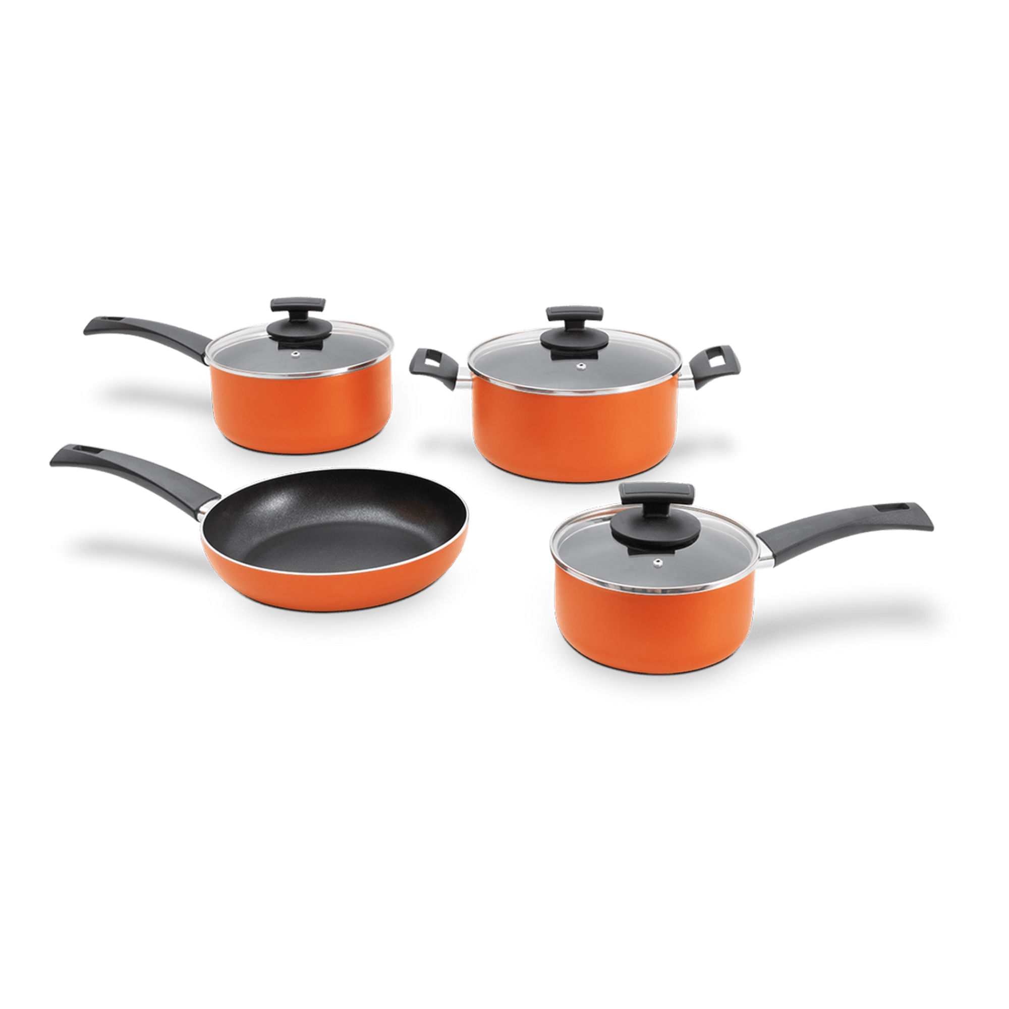 Jogo de Panelas MasterChef Antiaderente laranja - Brinox - Rei da Cutelaria