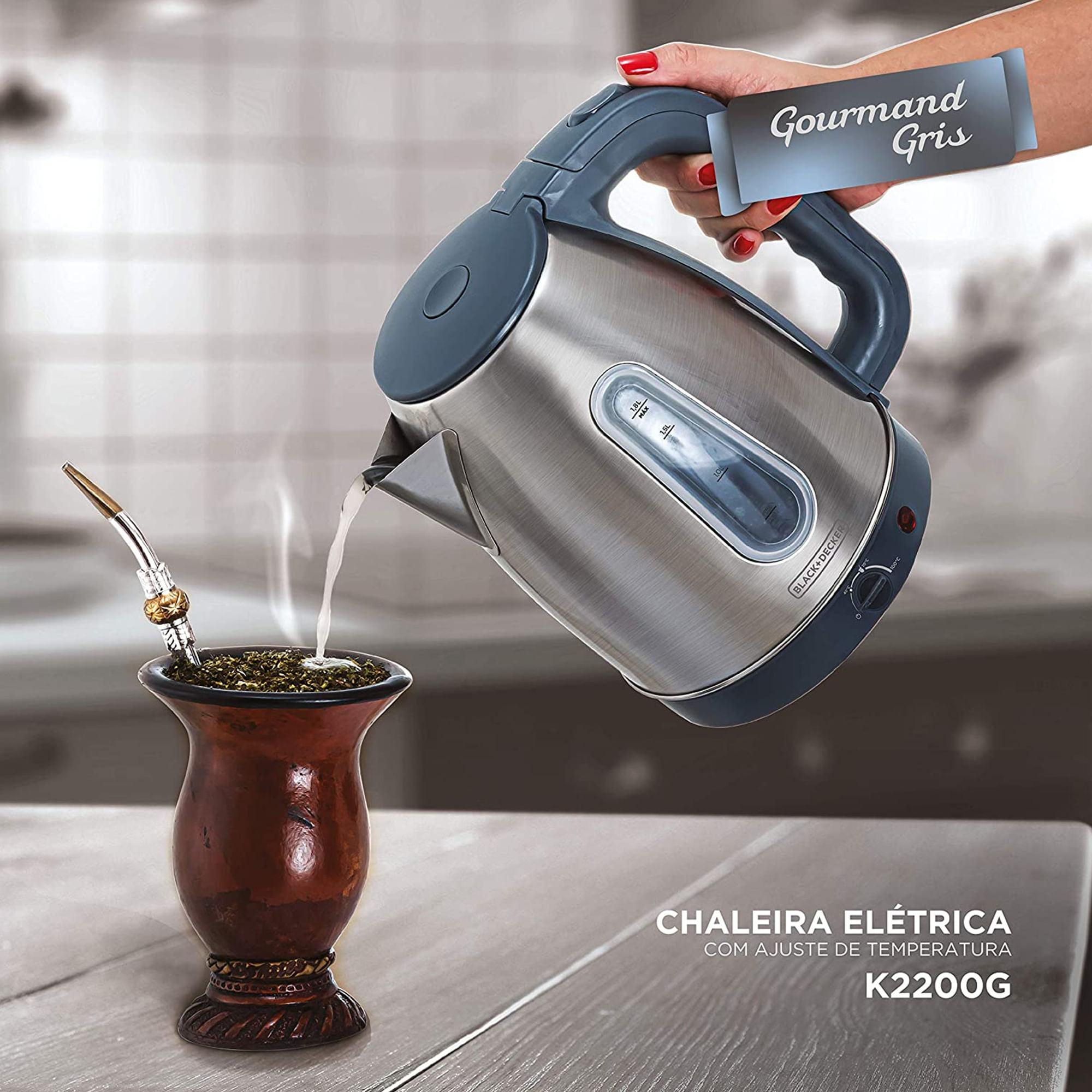 Chaleira Elétrica com Ajuste de Temperatura 1.8 Litros - Black Decker ...